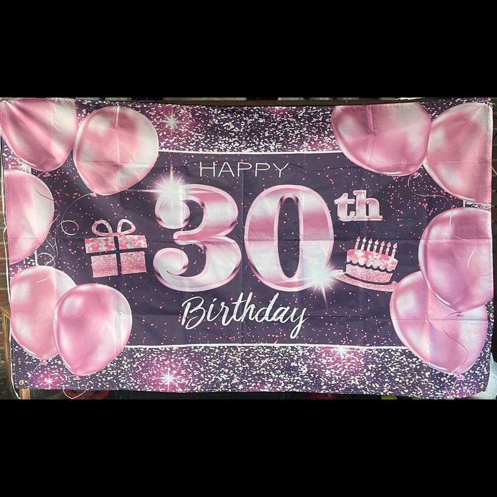 Happy 30th Birthday Banner - Gem